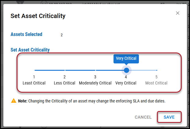 Setting a Host’s Asset Criticality