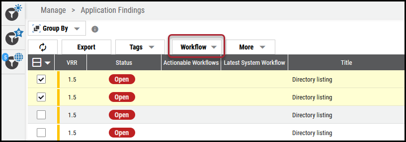 Adding Findings to a Workflow