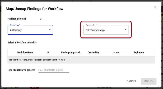 Adding Findings to a Workflow