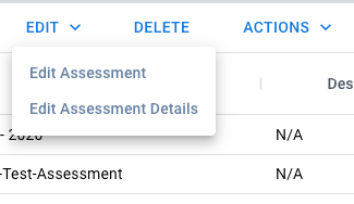 Assessments Page: Overview