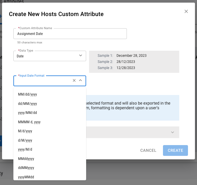 Custom Attributes Data Types