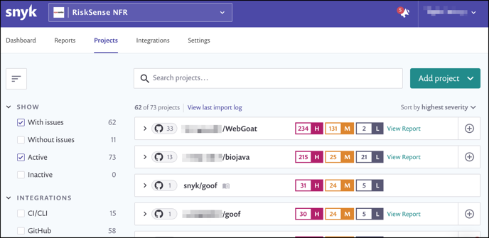 Snyk Data Export Guide