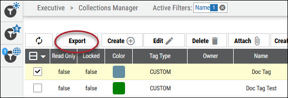 Exporting Tag Data as a CSV File