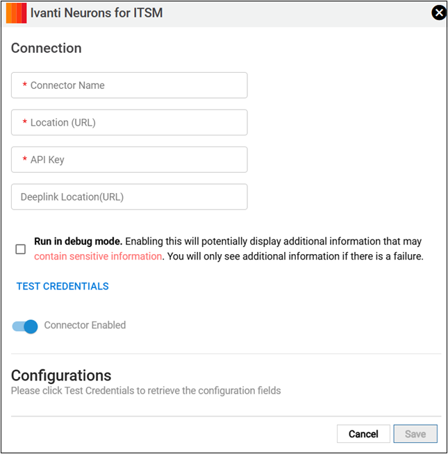 Ivanti Neurons for ITSM Connector Guide