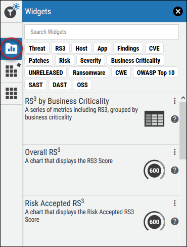Previewing Configurable Dashboard Widgets