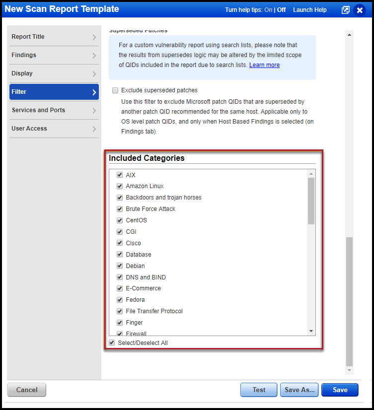Qualys Vulnerability Report Setup Guide