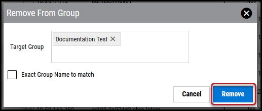Removing a Host from a Group