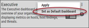Setting a Default Configurable Dashboard