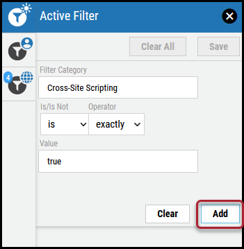 Setting an Active Filter