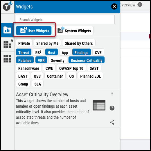 User Widgets: Overview