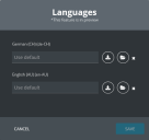 Custom languages for the Web Portal