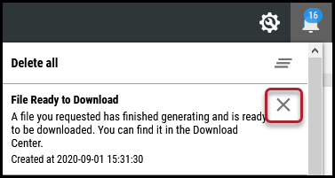 Clearing Notifications from the Alert Window