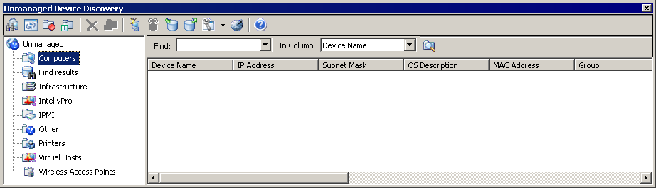 Unmanaged device discovery overview