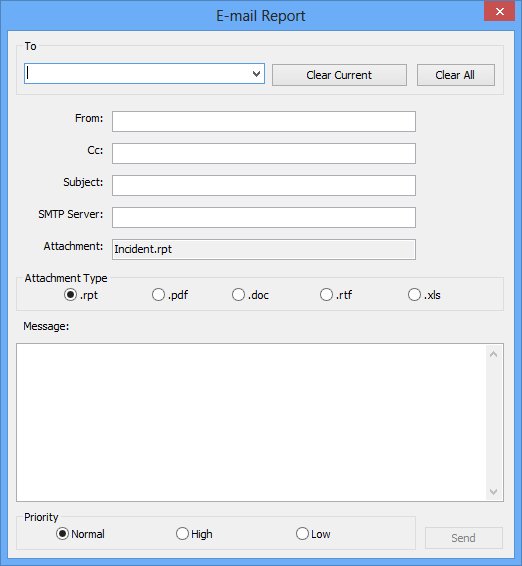 Exporting and e-mailing reports