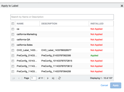 Searching for device labels