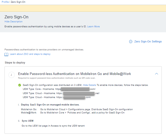 Password-less login from managed devices