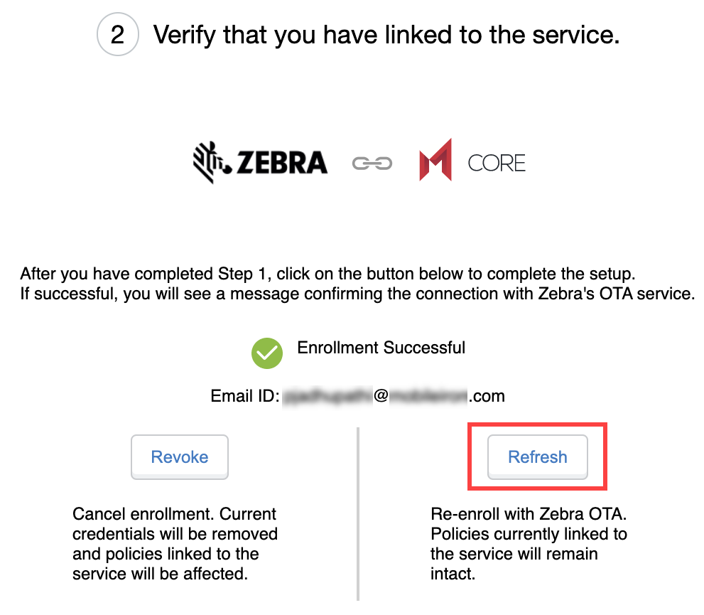 Enrolling in the Zebra OTA (Over The Air) service