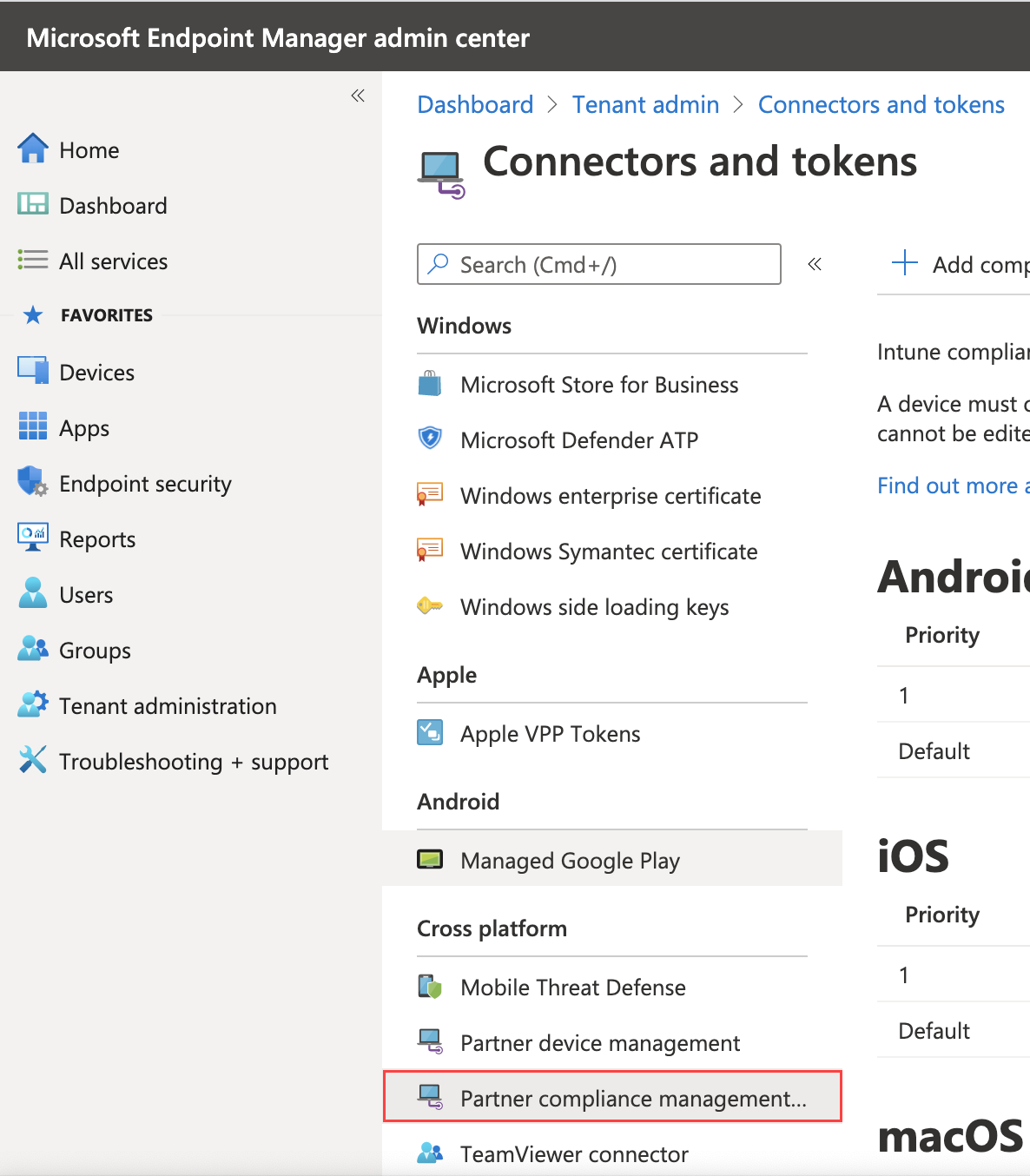 Adding MobileIron as a compliance partner