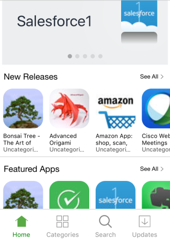 Apps@Work on the iOS or macOS device