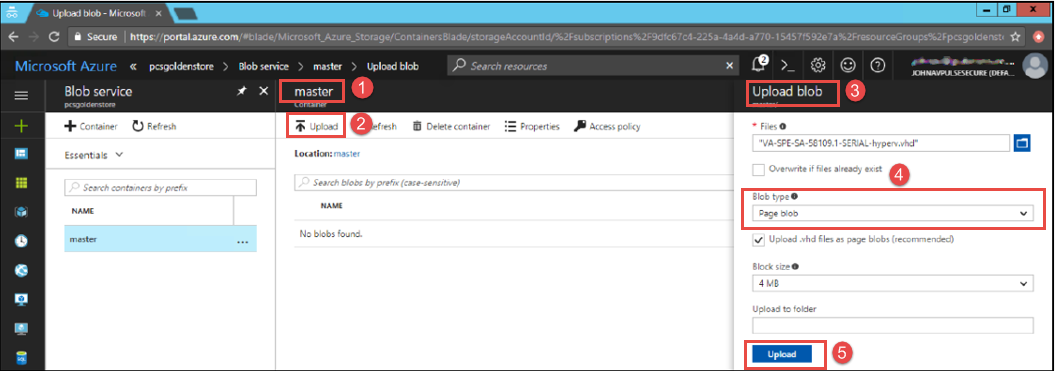 Upload Ivanti Connect Secure Virtual Appliance Image to Azure Web Portal