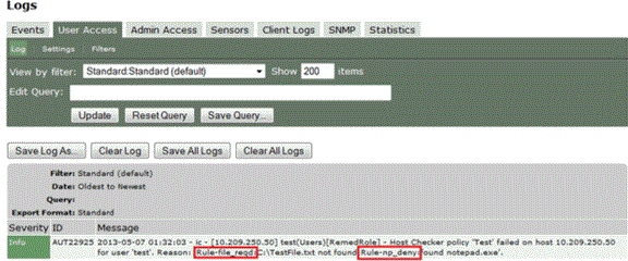 Using Host Checker Reports and Logs