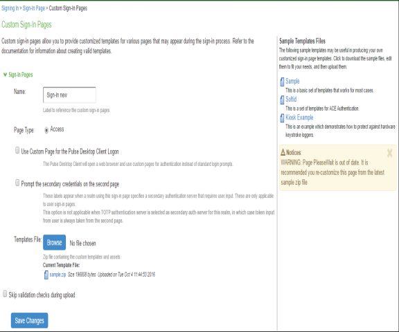 Configuring Sign-In Pages