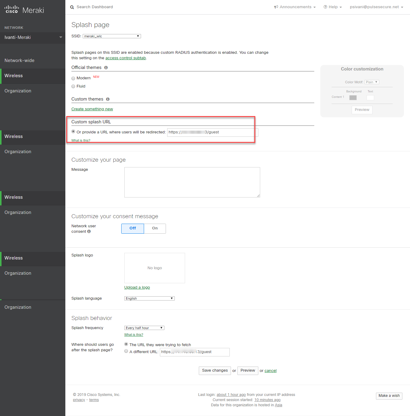 Cisco Meraki WLC Configuration