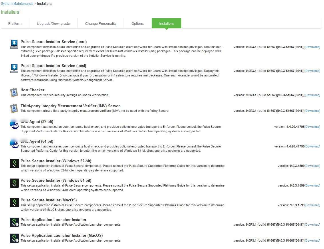 Downloading Client Installer Files