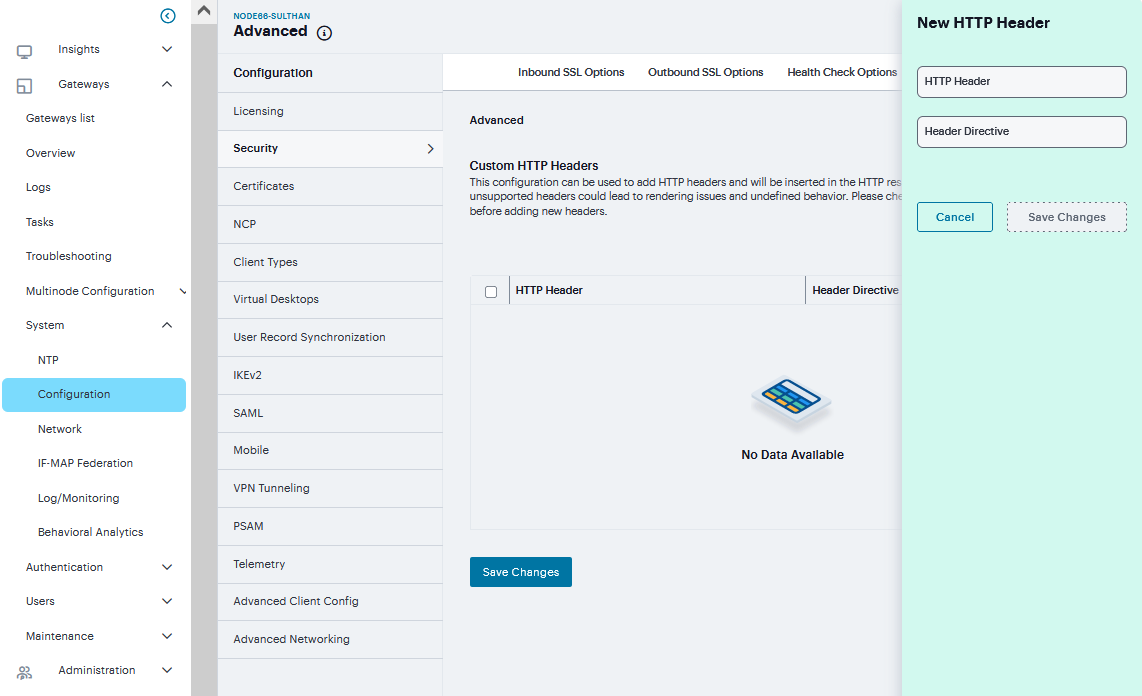 System Configuration