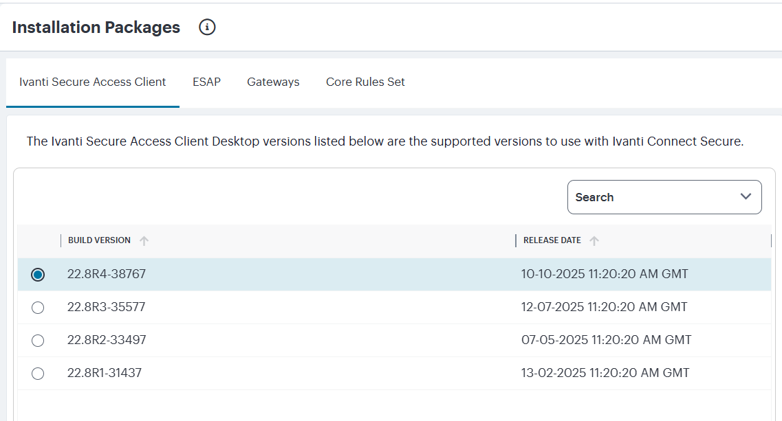 Ivanti Connect Secure Gateway Management