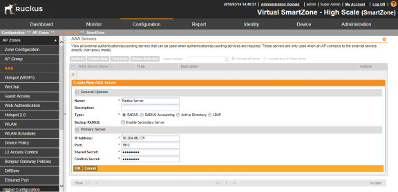 Ruckus SmartZone WLC Configuration