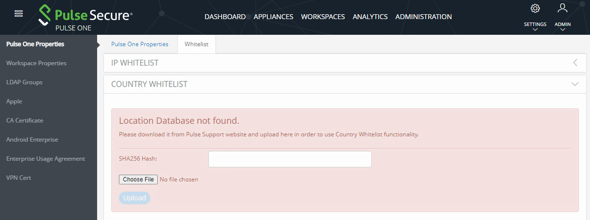 Whitelisting Countries for Admin Login