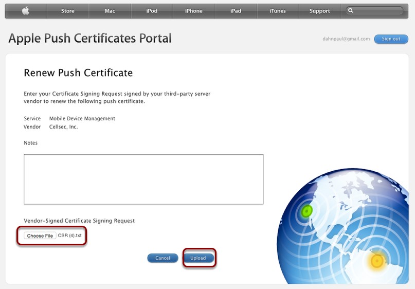 Adding an Apple MDM Certificate