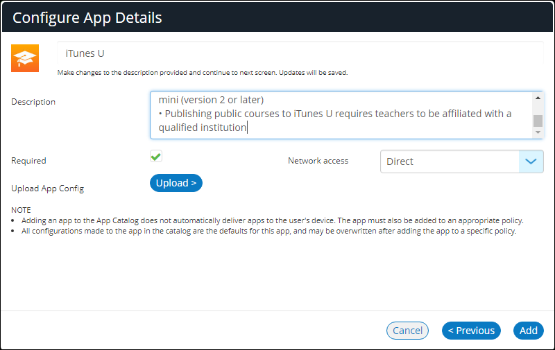 Working with the App Catalog