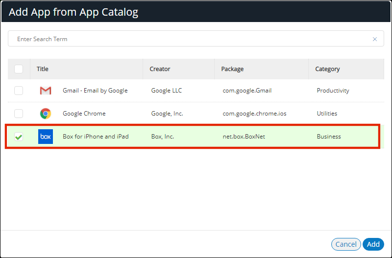 Working with the App Catalog
