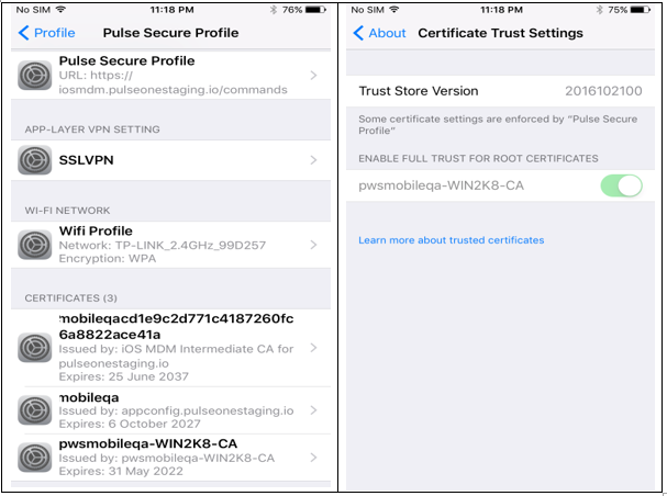 Adding a CA Certificate