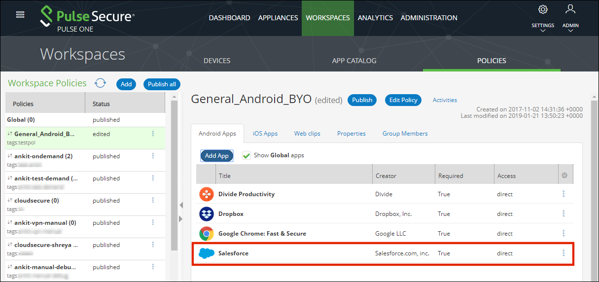 Configuring Policy Settings