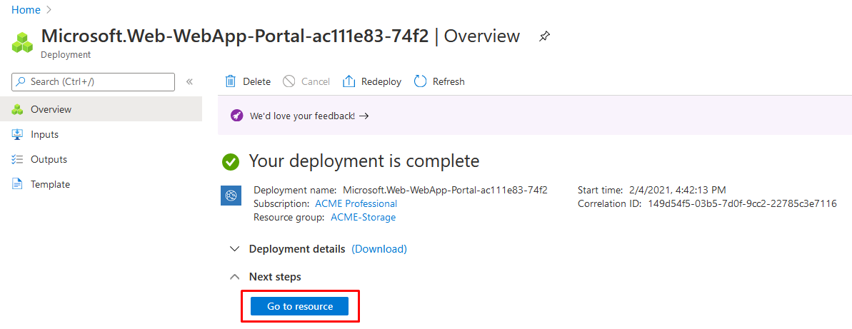 Configure the Web Service