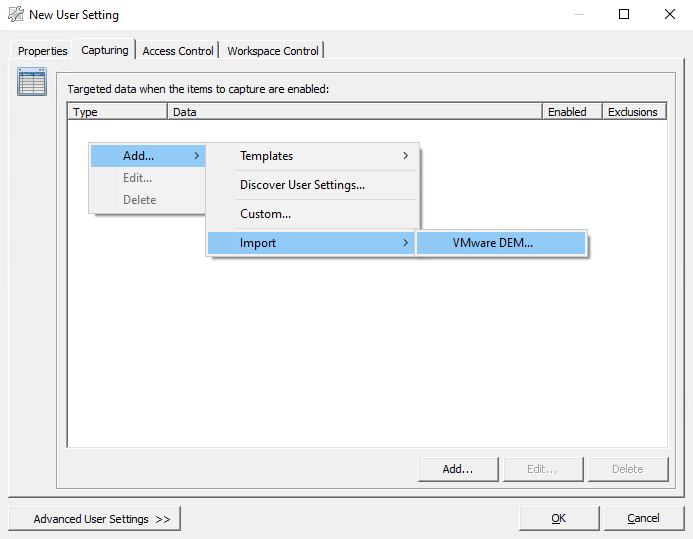 VMware DEM INI files