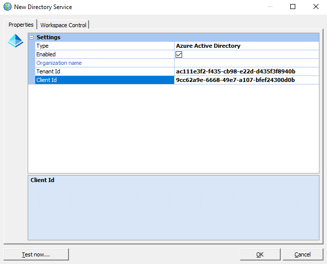 Configure Workspace Control Directory Service