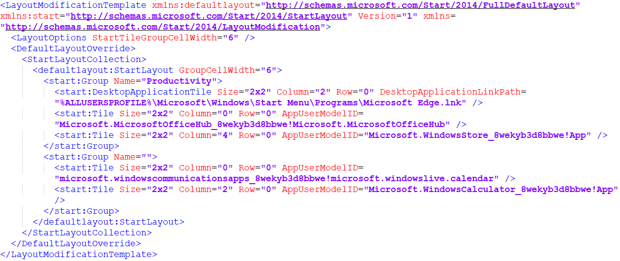 startlayoutcollection
